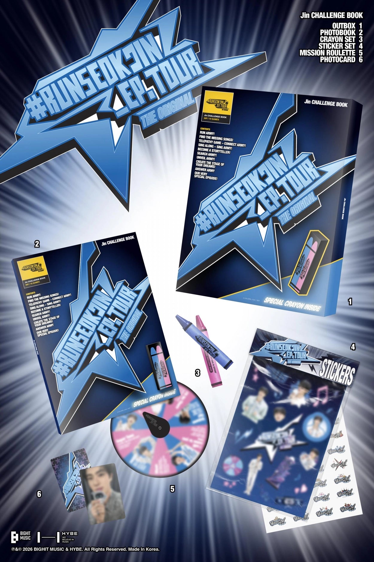 [PRE-ORDER] BTS Jin '#RUNSEOKJIN_EP.TOUR in GOYANG' The Original SET ...